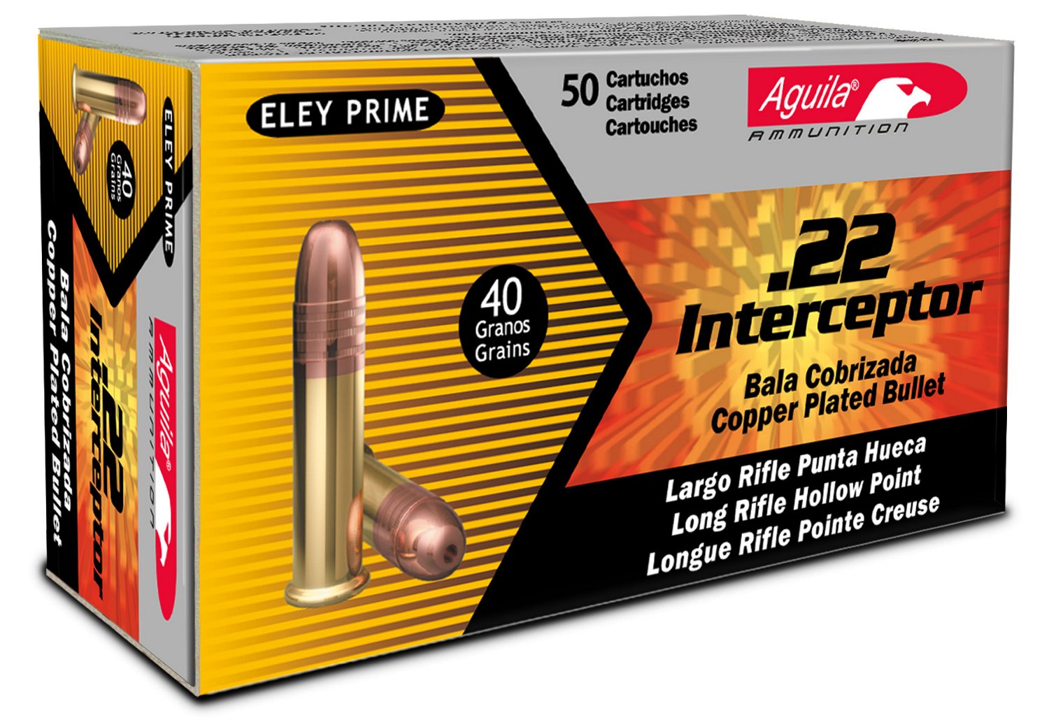 Aguila Ammunition Interceptor .22 Long Rifle 40-Grain Hollow Point ...