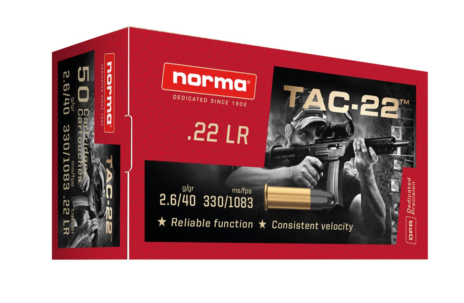 Norma USA TAC-22 .22LR Rimfire Ammunition - 50 Rounds - academy ...